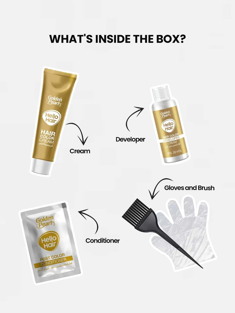 Hello Hair - Hair Color Medium Golden Brown - Golden Pearl – Golden ...