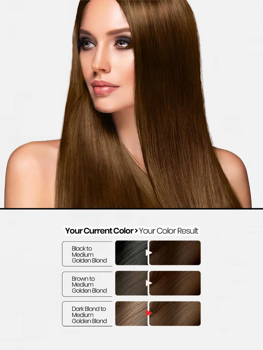 Hello Hair - Hair Color Medium Golden Brown - Golden Pearl – Golden ...